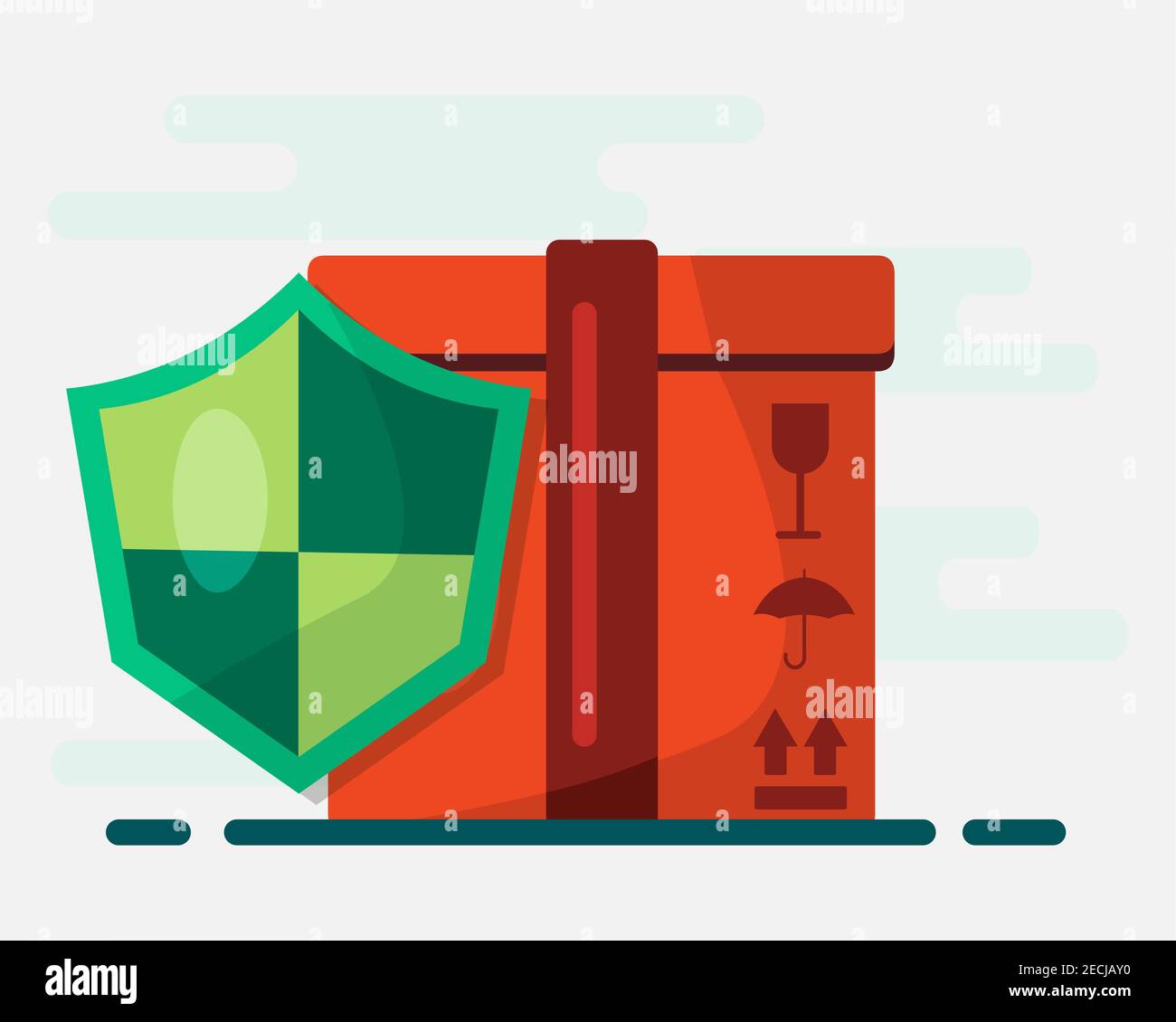 package delivery insurance concept symbol vector illustration Stock ...