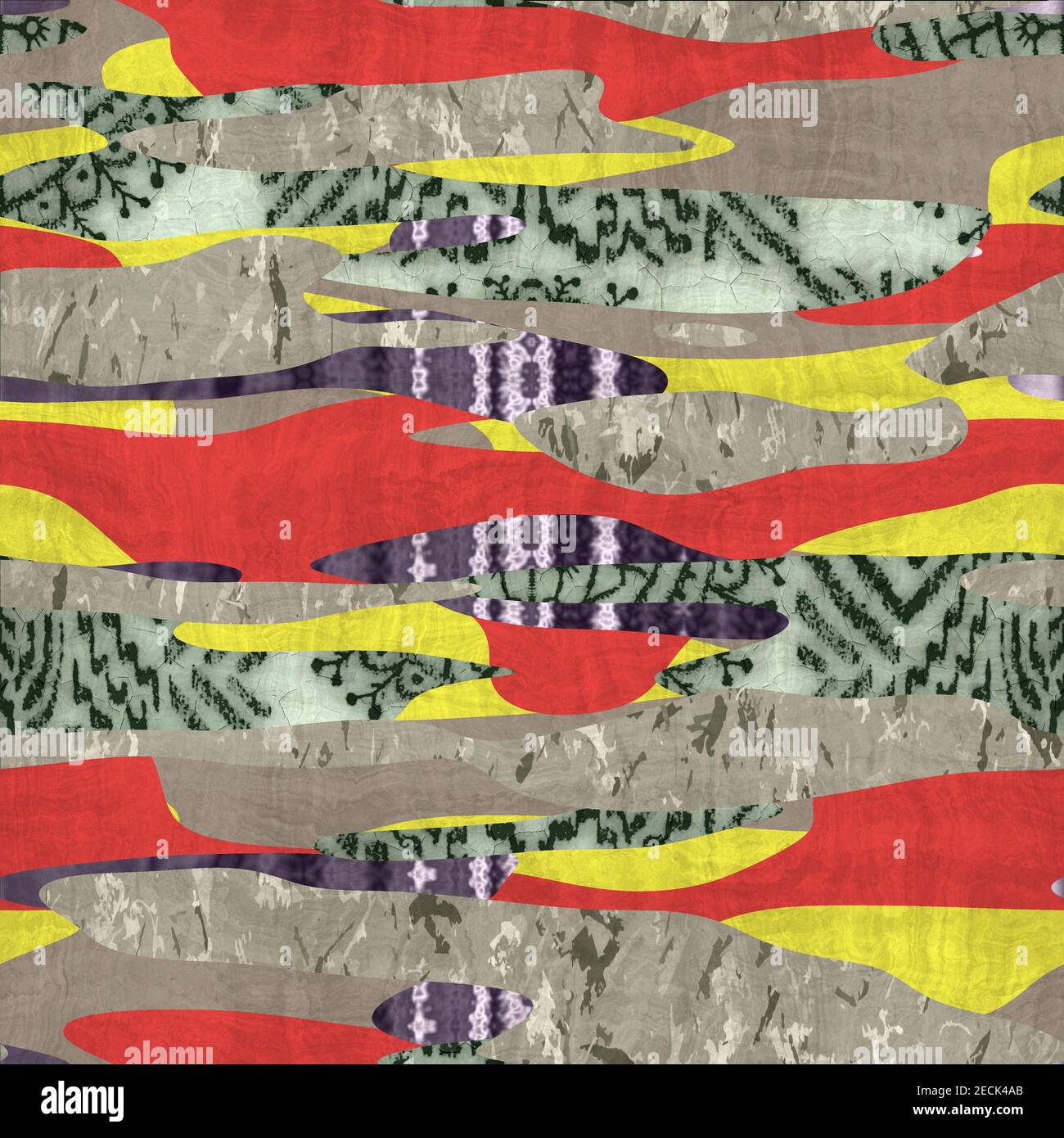 Seamless collage in camo shapes vivid montage Stock Photo - Alamy