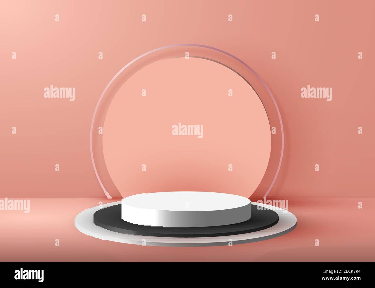 3D studio room empty product stand, platform, podium for the ...