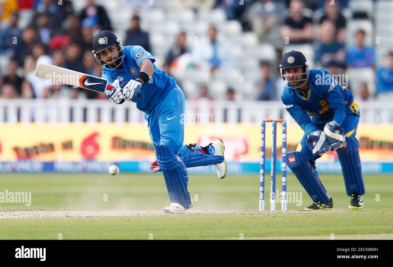 Indias Virat Kohli Icc Champions Trophy Match Edgbaston Hi Res Stock
