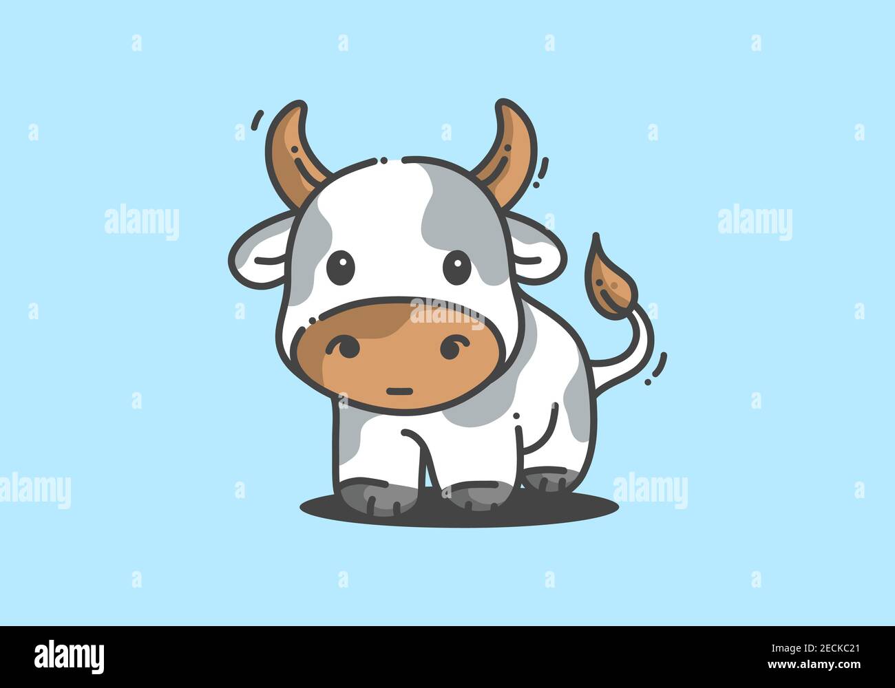 Cute little cow cartoon hi-res stock photography and images - Alamy