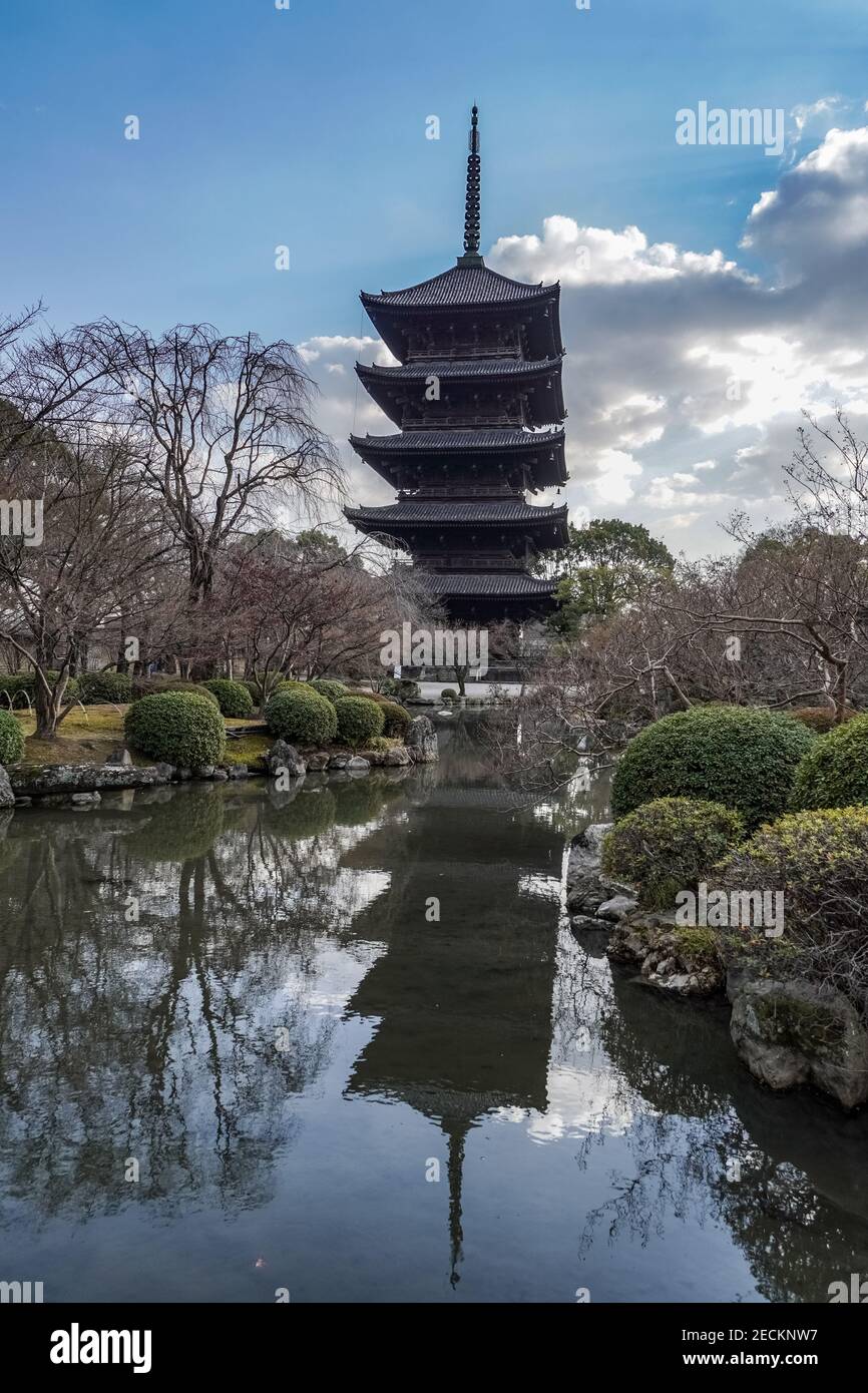 Five storied pagoda, Toji Temple, Kyoto, Japan Stock Photo - Alamy