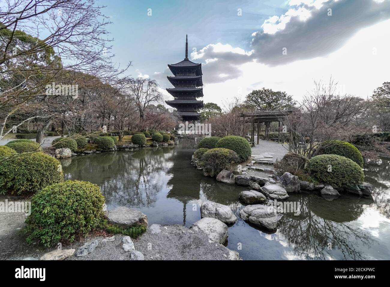 Five storied pagoda, Toji Temple, Kyoto, Japan Stock Photo - Alamy
