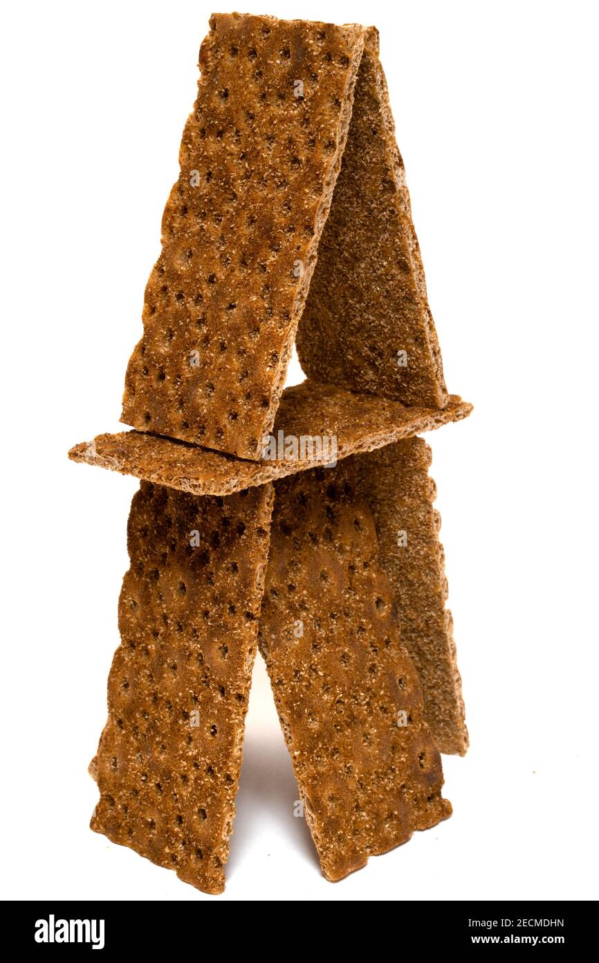 Healthy diet and minimum calories Buckwheat cereal crispbread isolated ...