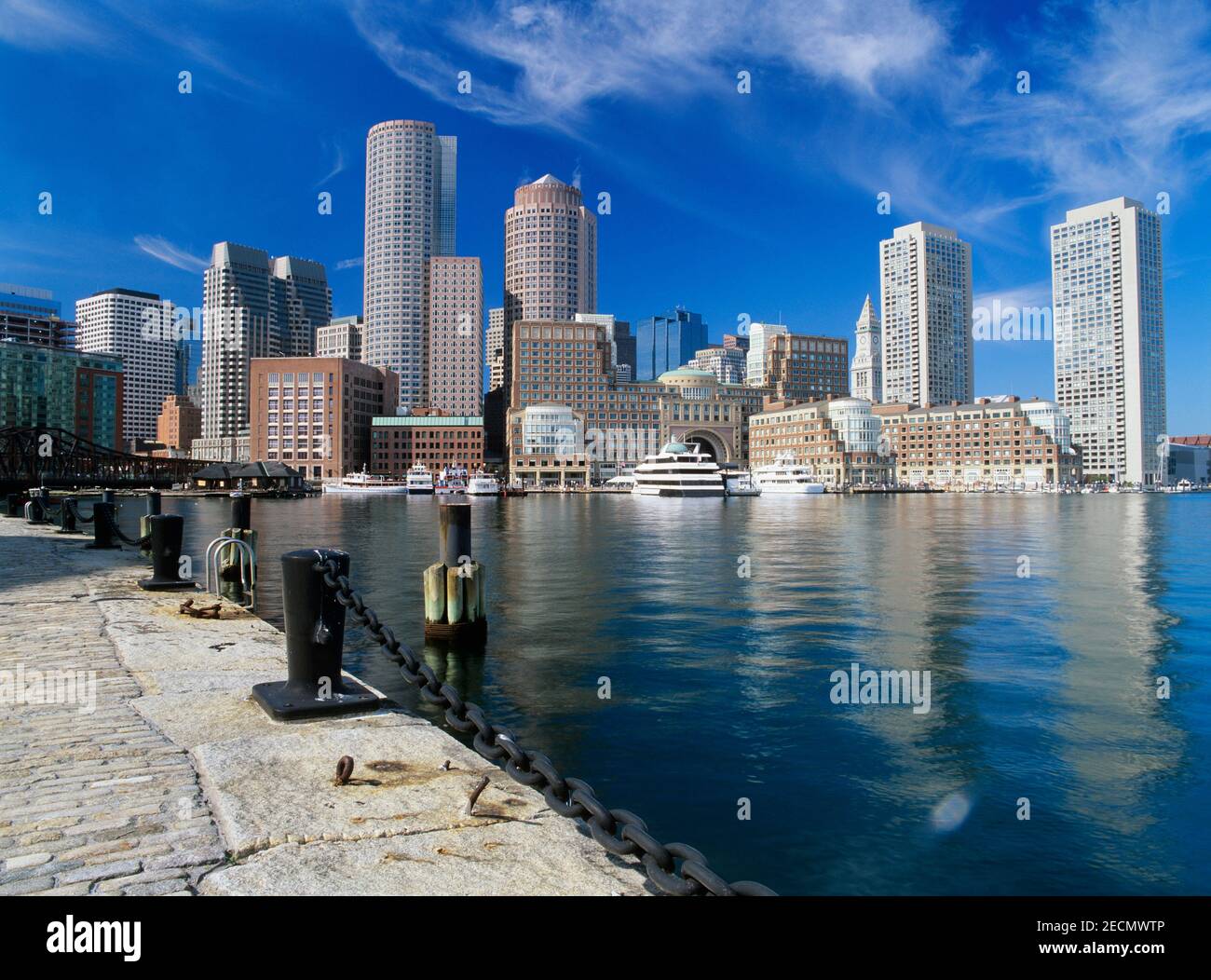 Buildings along the waterfront, Boston, Massachusetts, U.S.A Stock ...