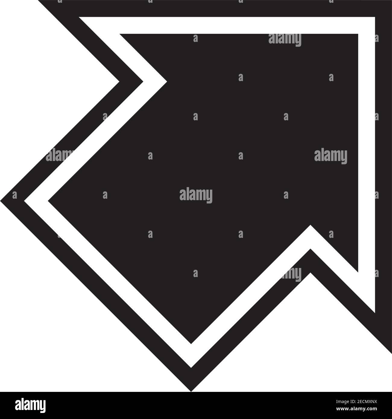 Arrow symbol icon vector for web and application in a black flat color ...