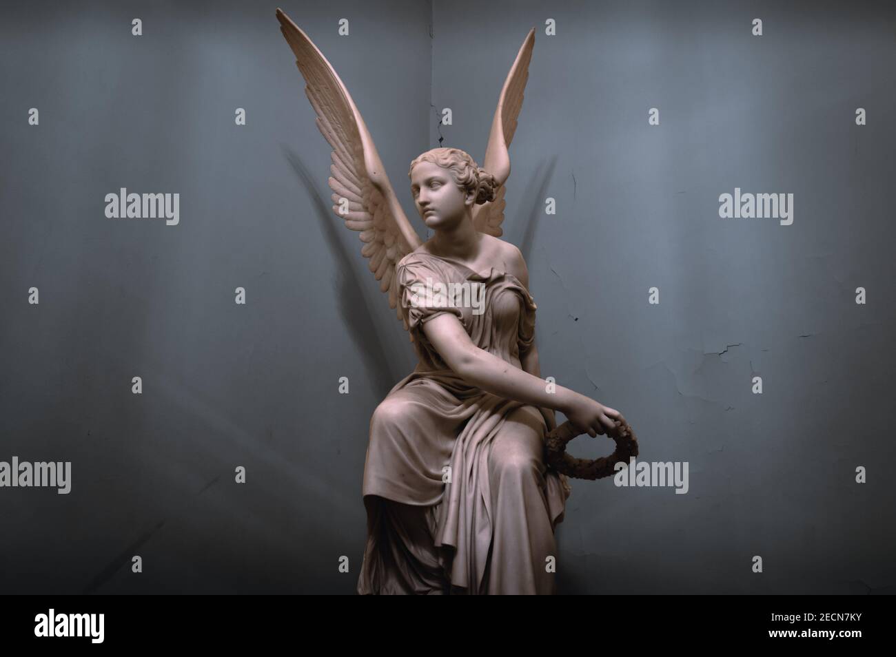 The State Hermitage Museum. Ancient marble statue of an angel with a ...