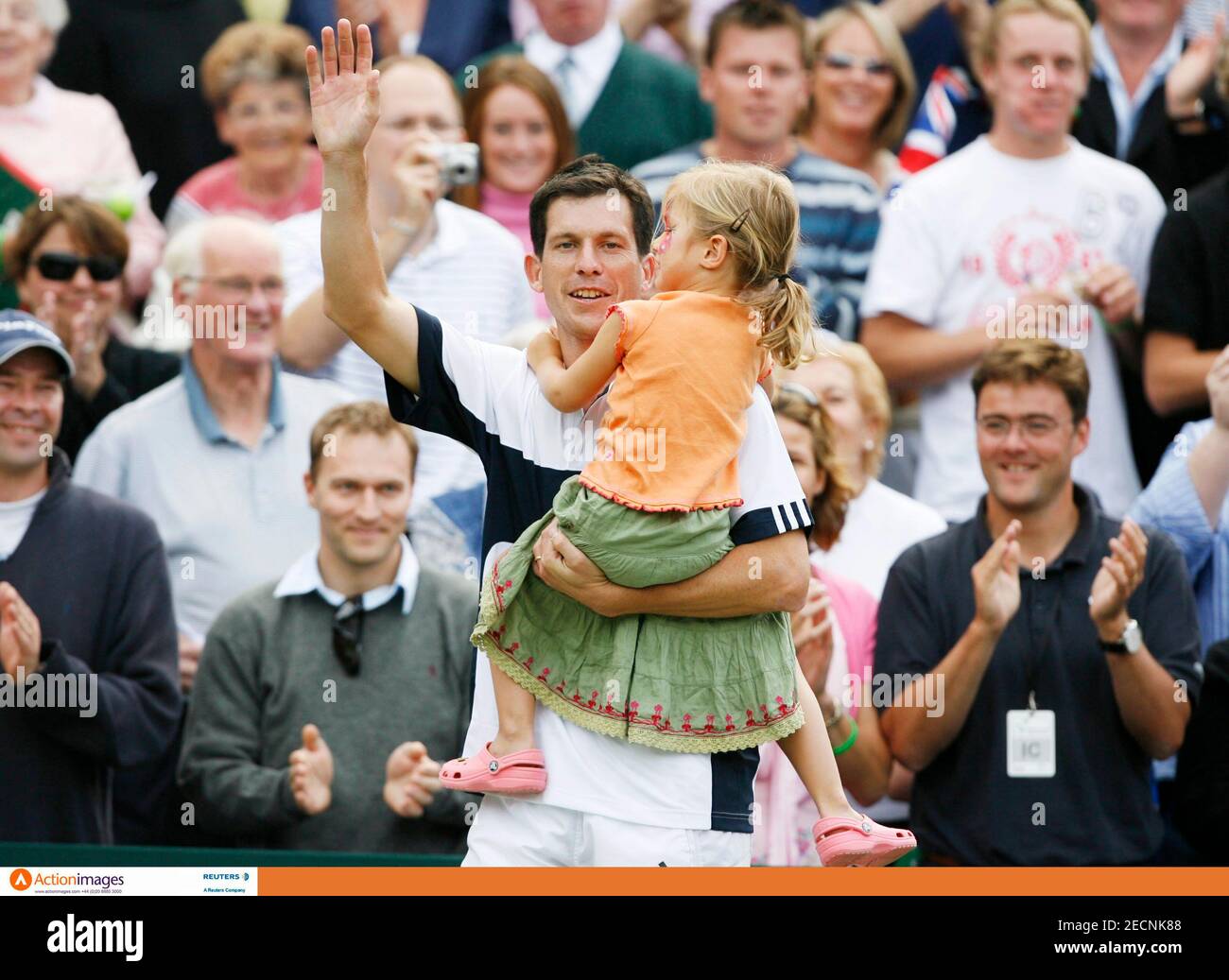 Waves goodbye to her daughter hi-res stock photography and images - Alamy