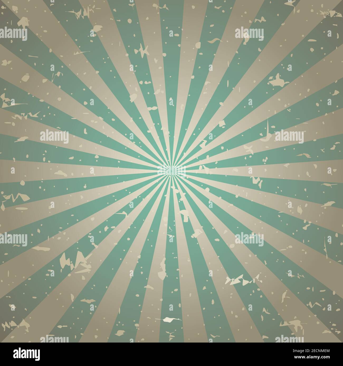 Sunlight retro faded grunge background. green and beige color burst ...