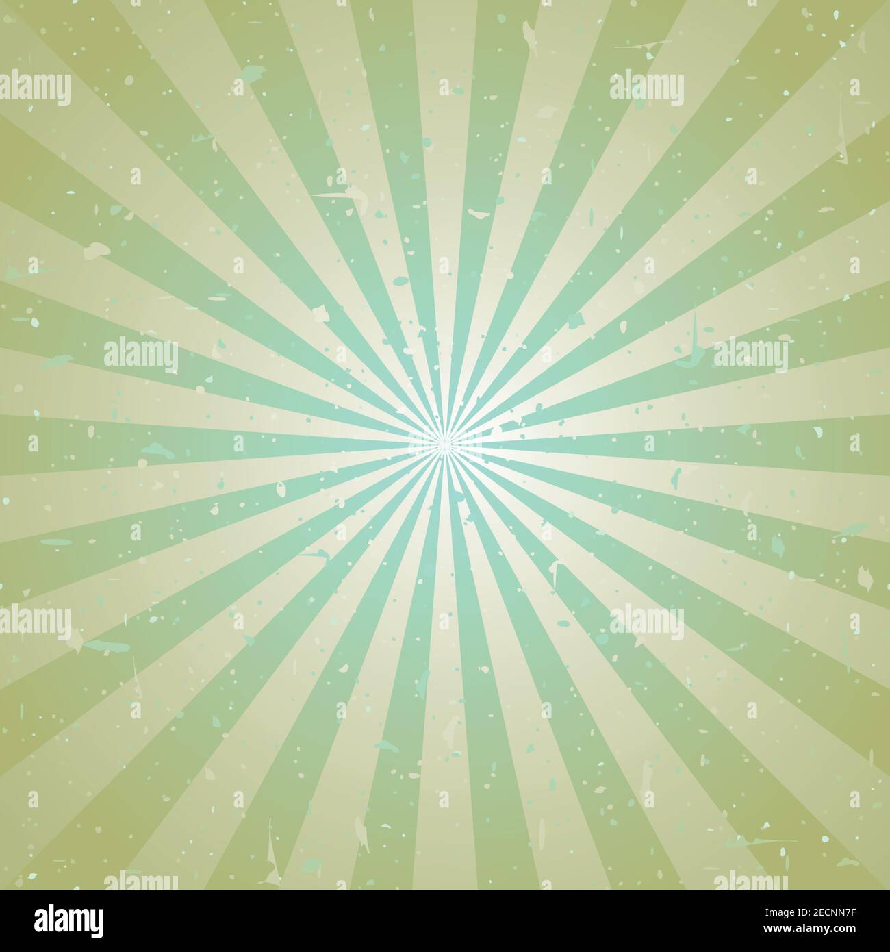 Sunlight retro faded grunge background. green and beige color burst ...