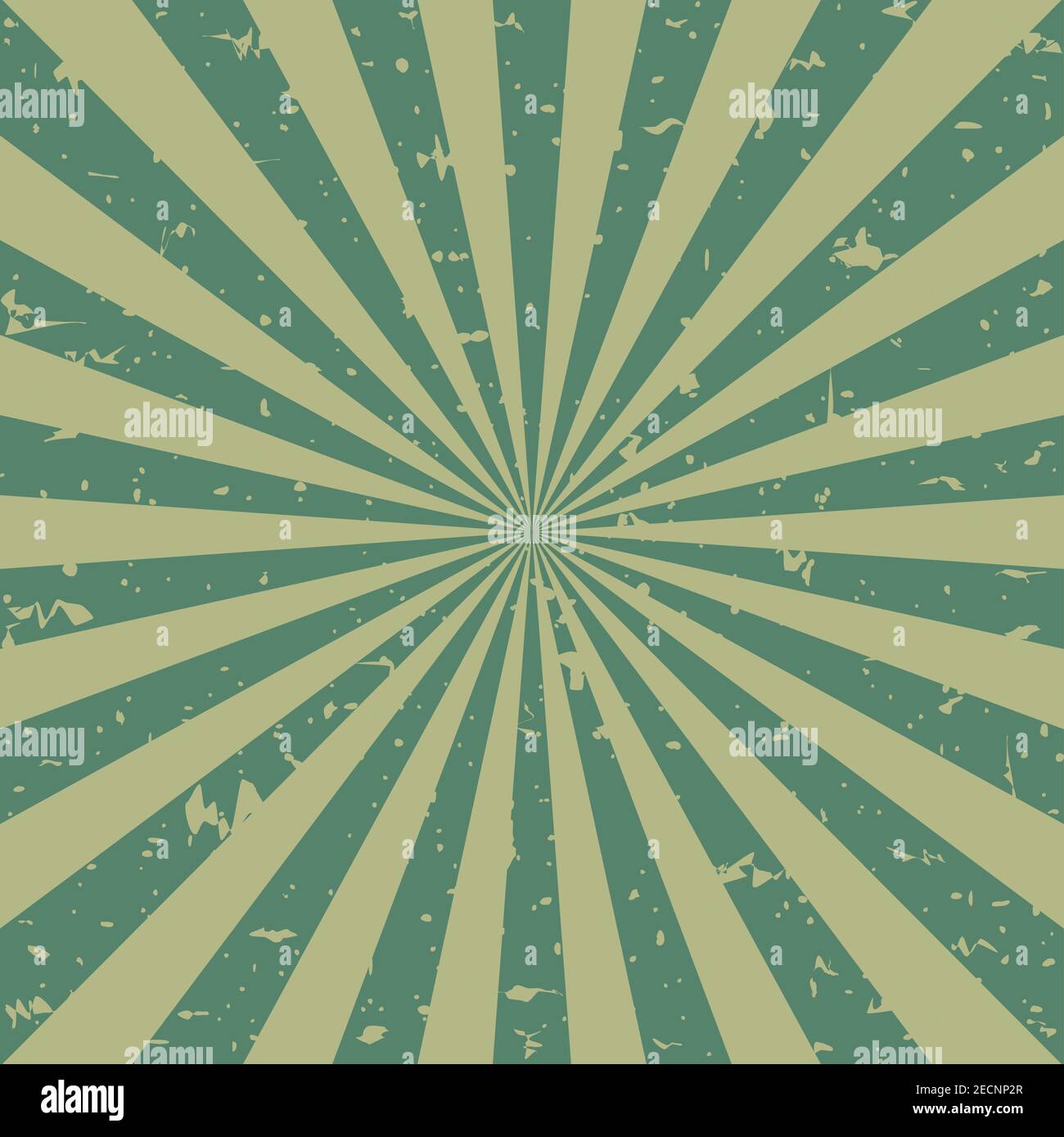 Sunlight retro faded grunge background. green and beige color burst ...