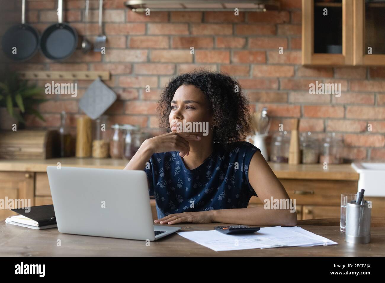 Woman touching online information hi-res stock photography and images ...