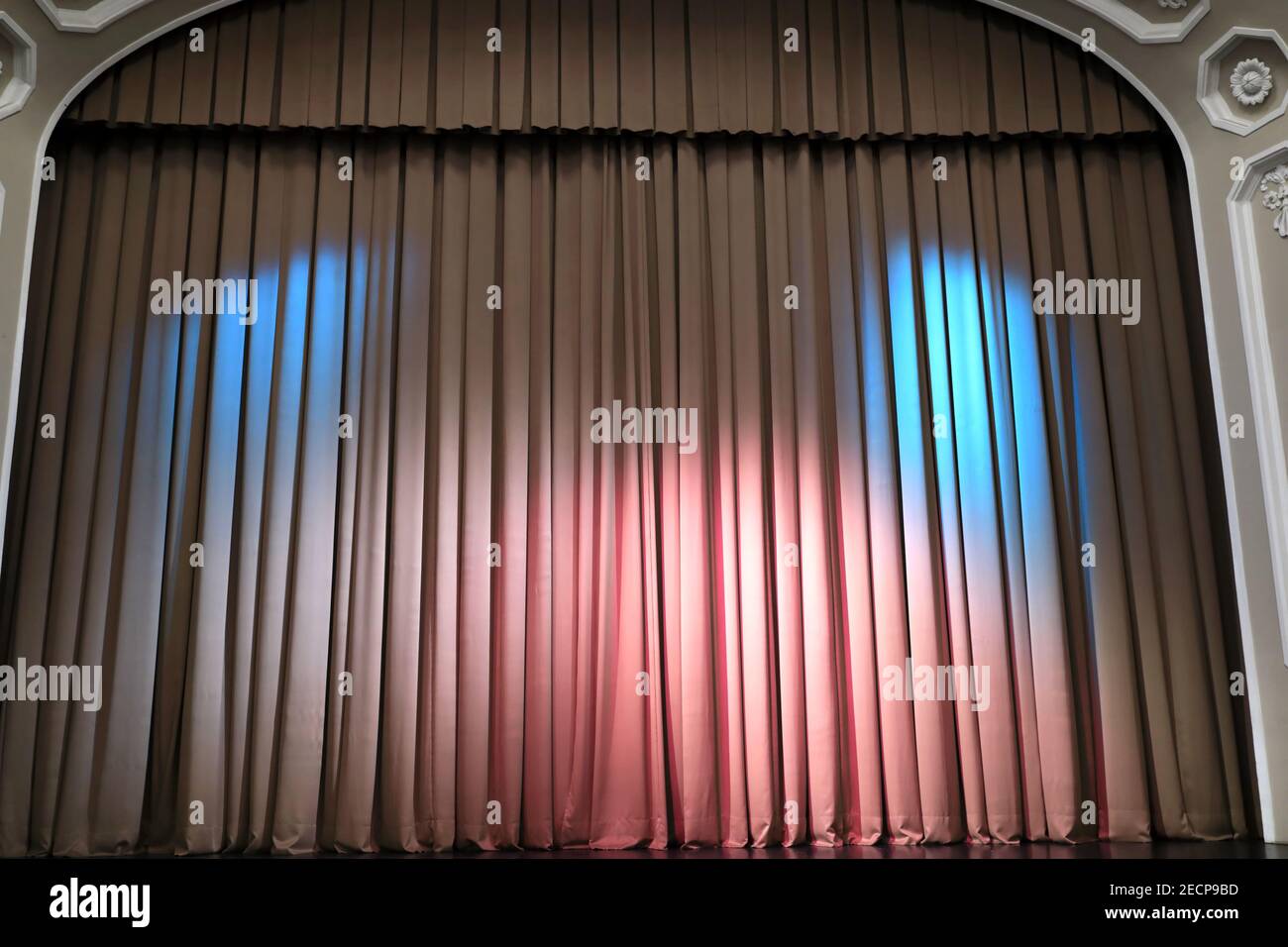 Details of empty theater stage with curtain Stock Photo - Alamy