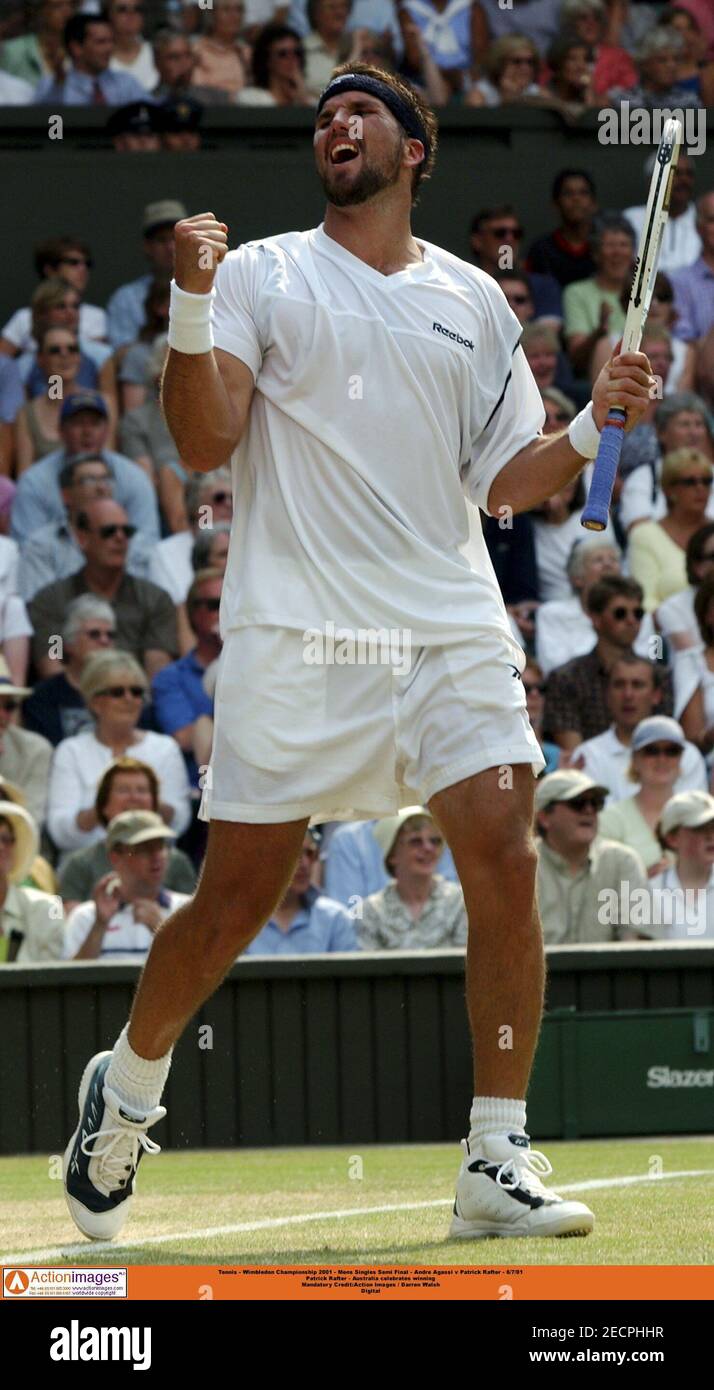 Tennis wimbledon mens singles patrick rafter v andre agassi hi-res ...