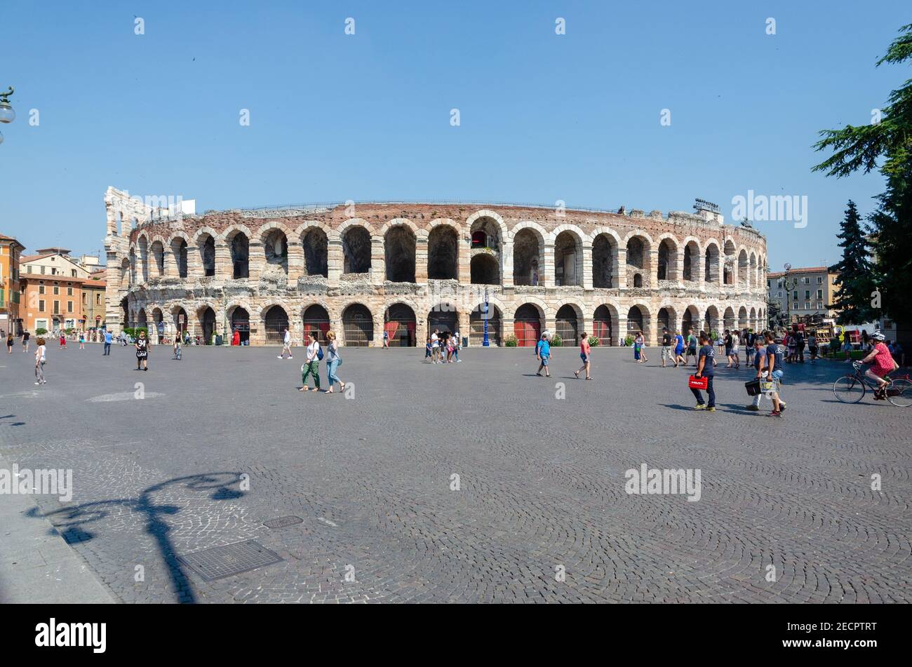 Colliseum in Verona city, Italy. Arena of Verona. Ancient amphitheater ...
