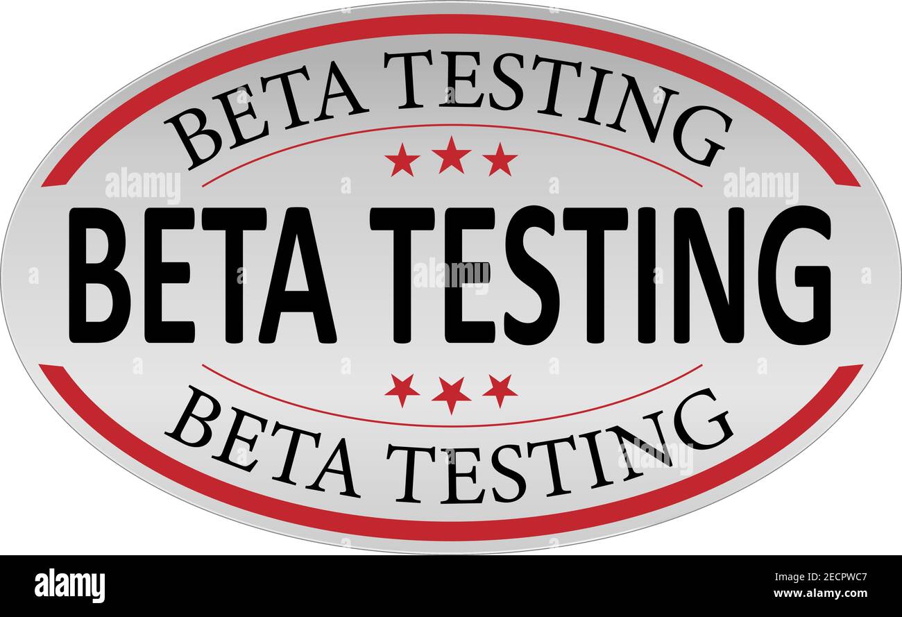 beta testing round red sticker isolated on white Stock Vector Image ...