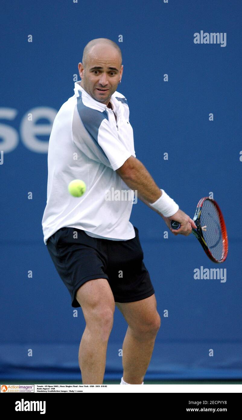 2002 us open agassi hi-res stock photography and images - Alamy