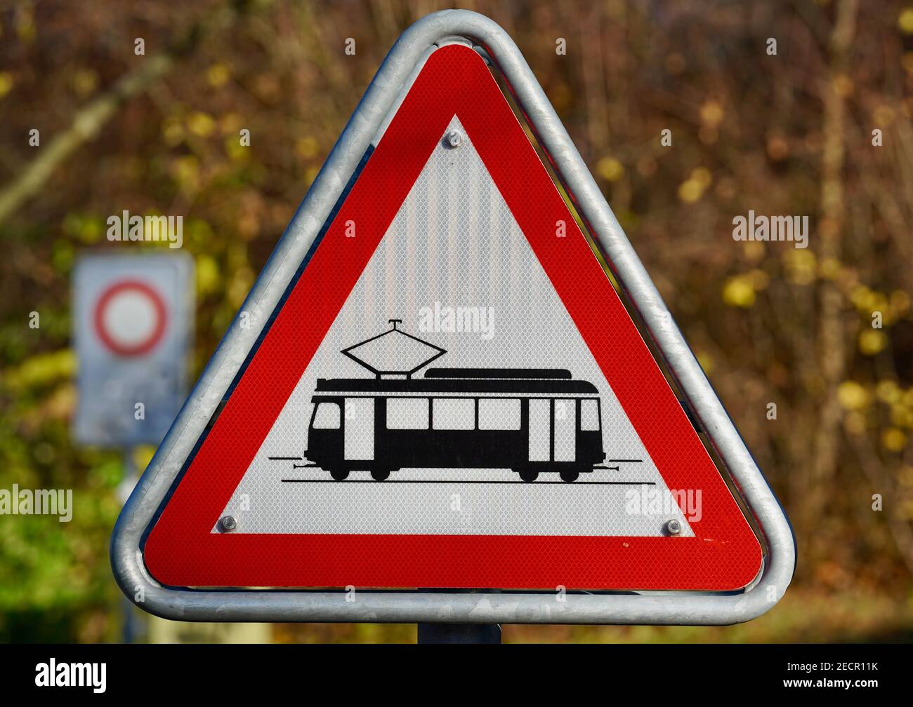Give way to trams sign hi-res stock photography and images - Alamy