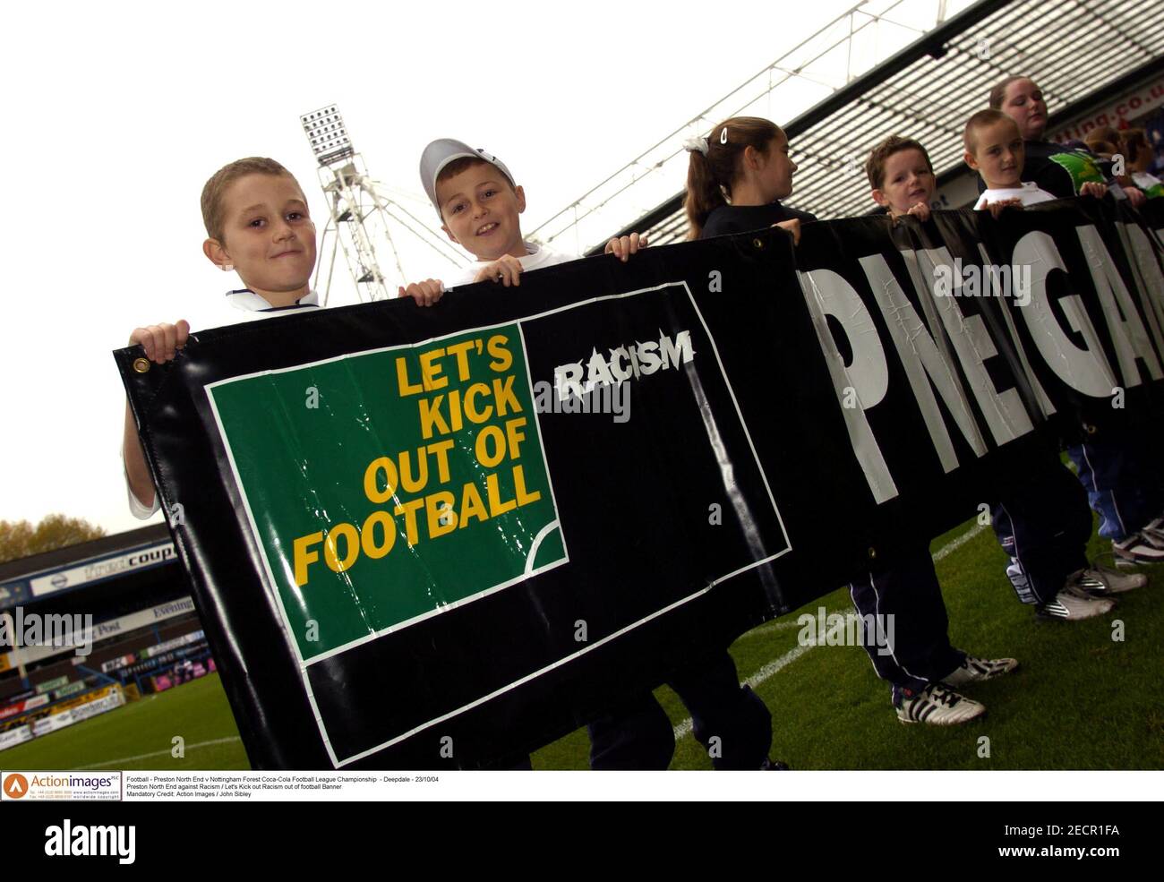 Lets kick racism out of football hi-res stock photography and images ...