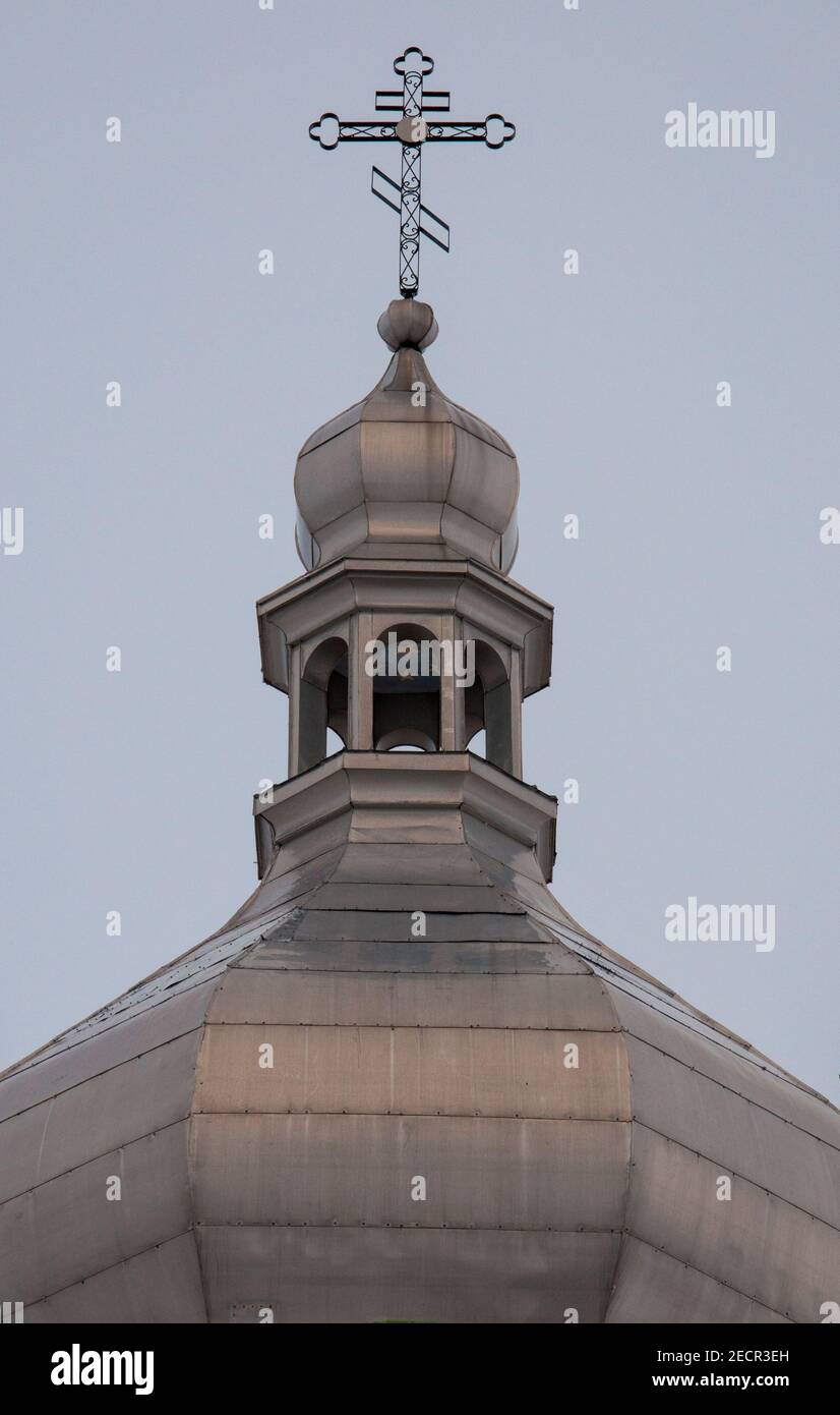 The Byzantine domes of St. Elia (St. Elias) Ukrainian Orthodox Church ...