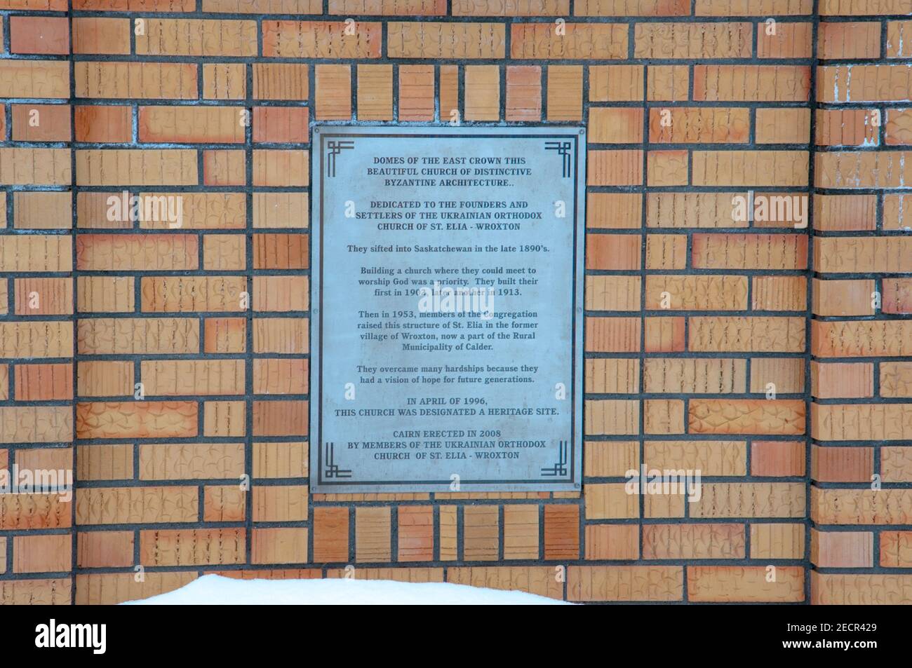Heritage plaque on St. Elia (St. Elias) Ukrainian Orthodox Church in ...