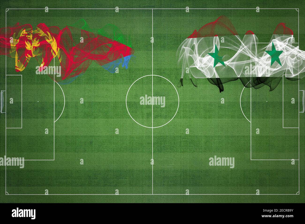 Eritrea vs Syria Soccer Match, national colors, national flags, soccer ...