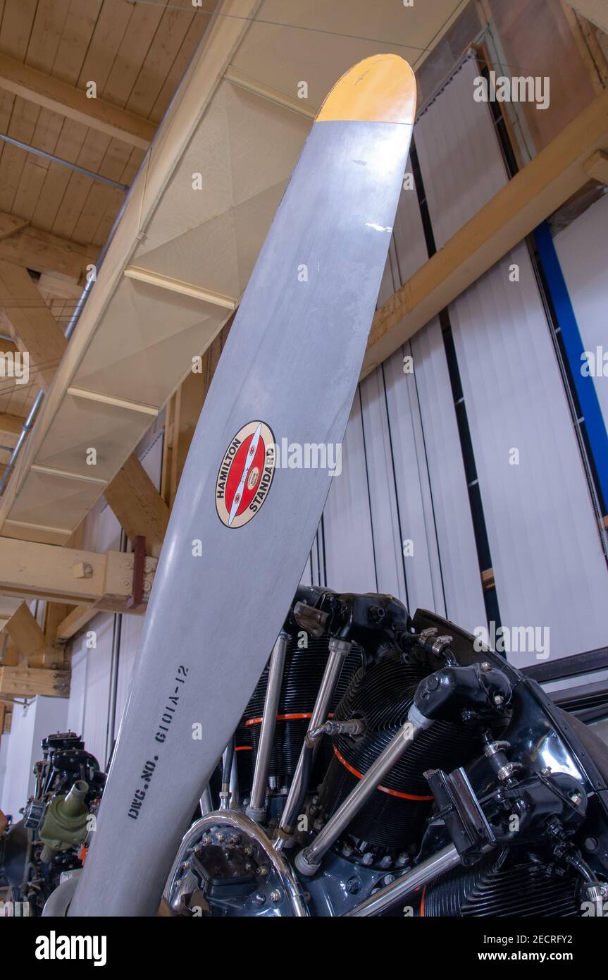 Pratt & Whitney R-1340 Wasp Engine. The Hangar Flight Museum, formerly ...