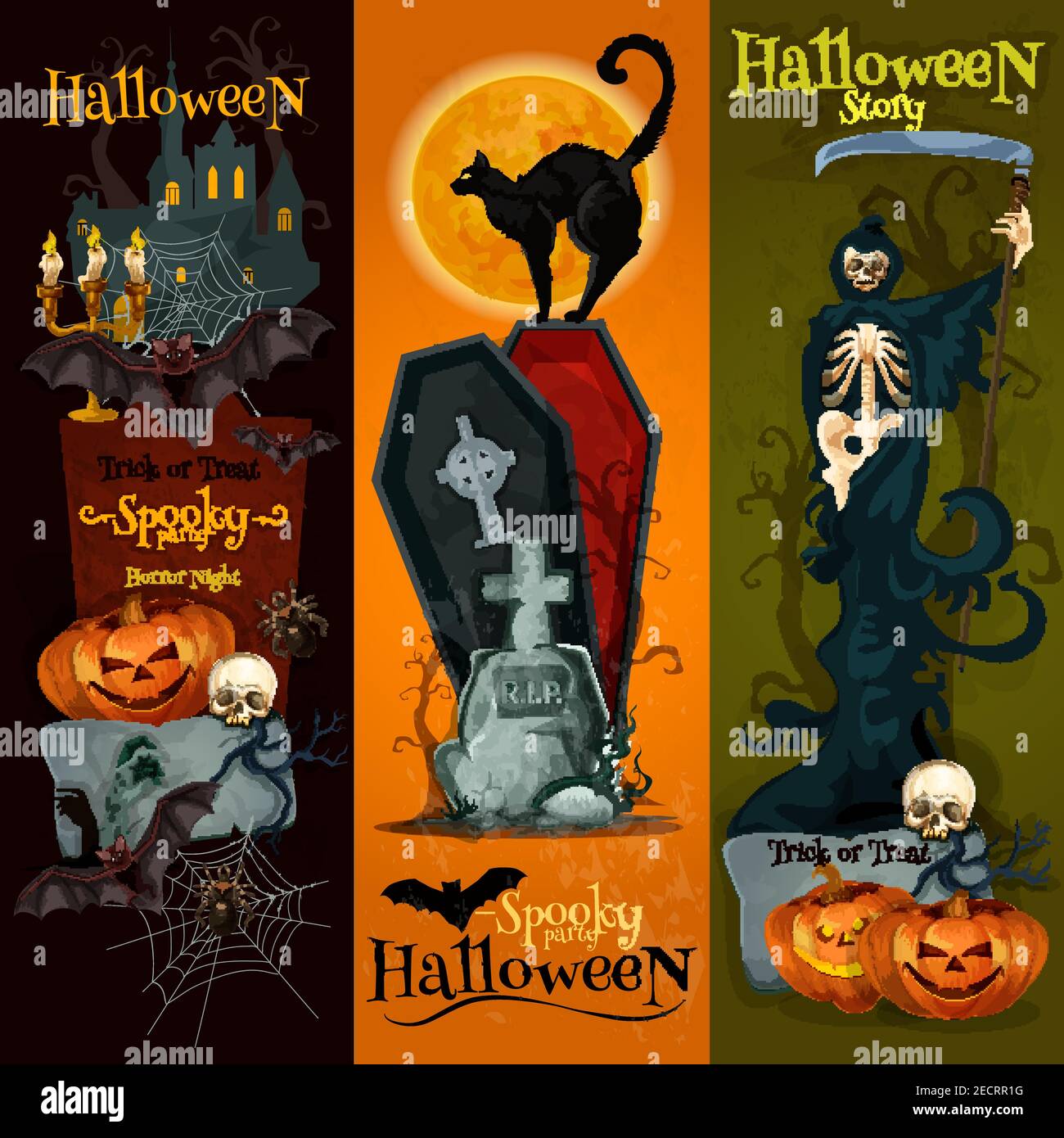 Ghost pumpkin on dark Stock Vector Images - Alamy