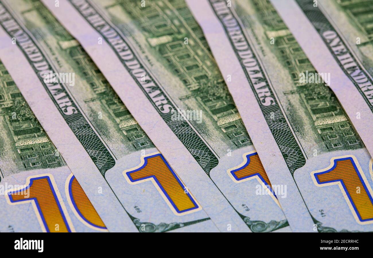 United States dollar banknotes. Cash money closeup photo. Currency ...