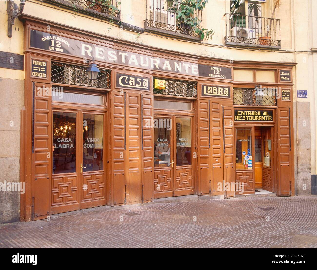 RESTAURANTE CASA LABRA FUNDADA EN 1860. Location: CASA LABRA. MADRID ...