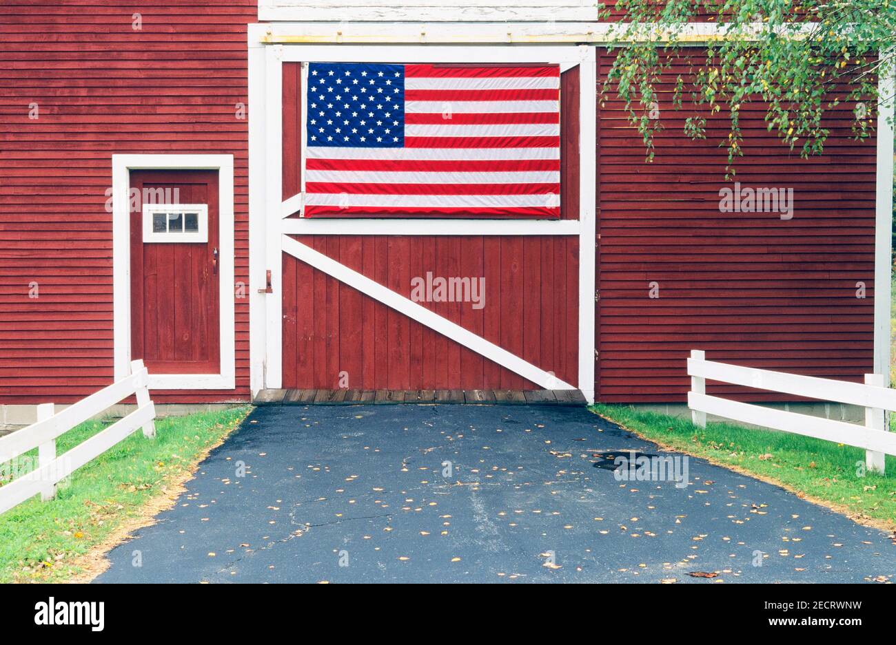United States flag on a barn door Stock Photo - Alamy