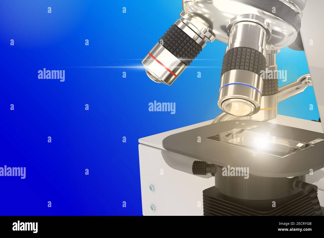 physics study concept, object 3D illustration of laboratory electronic ...