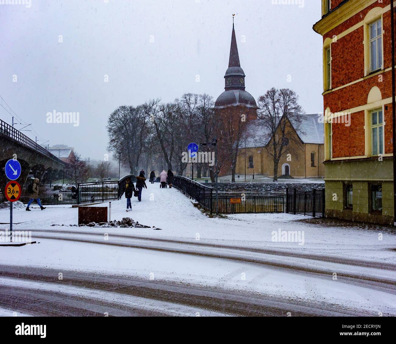 The snow is falling Stock Photo - Alamy