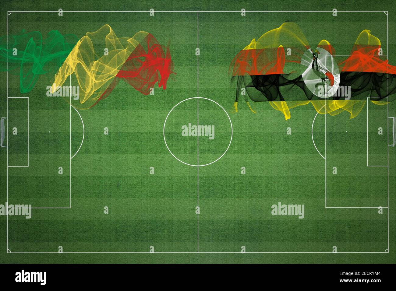 Republic of the Congo vs Uganda Soccer Match, national colors, national ...