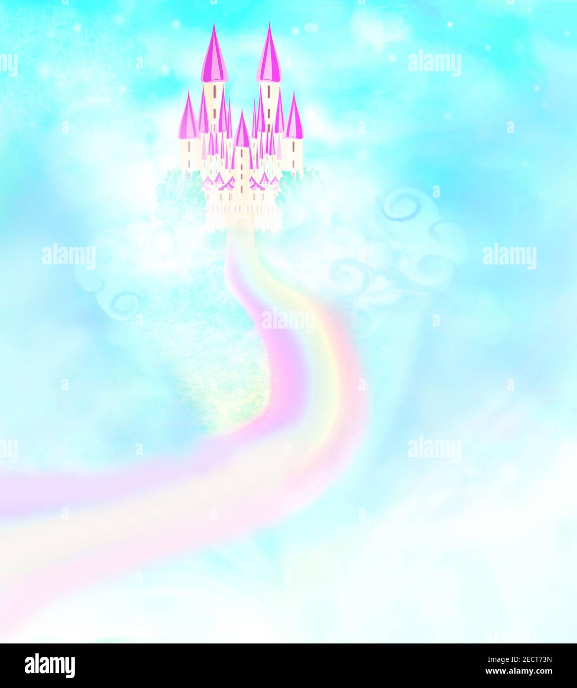 Magic Fairy Tale Castle in clouds Stock Photo - Alamy