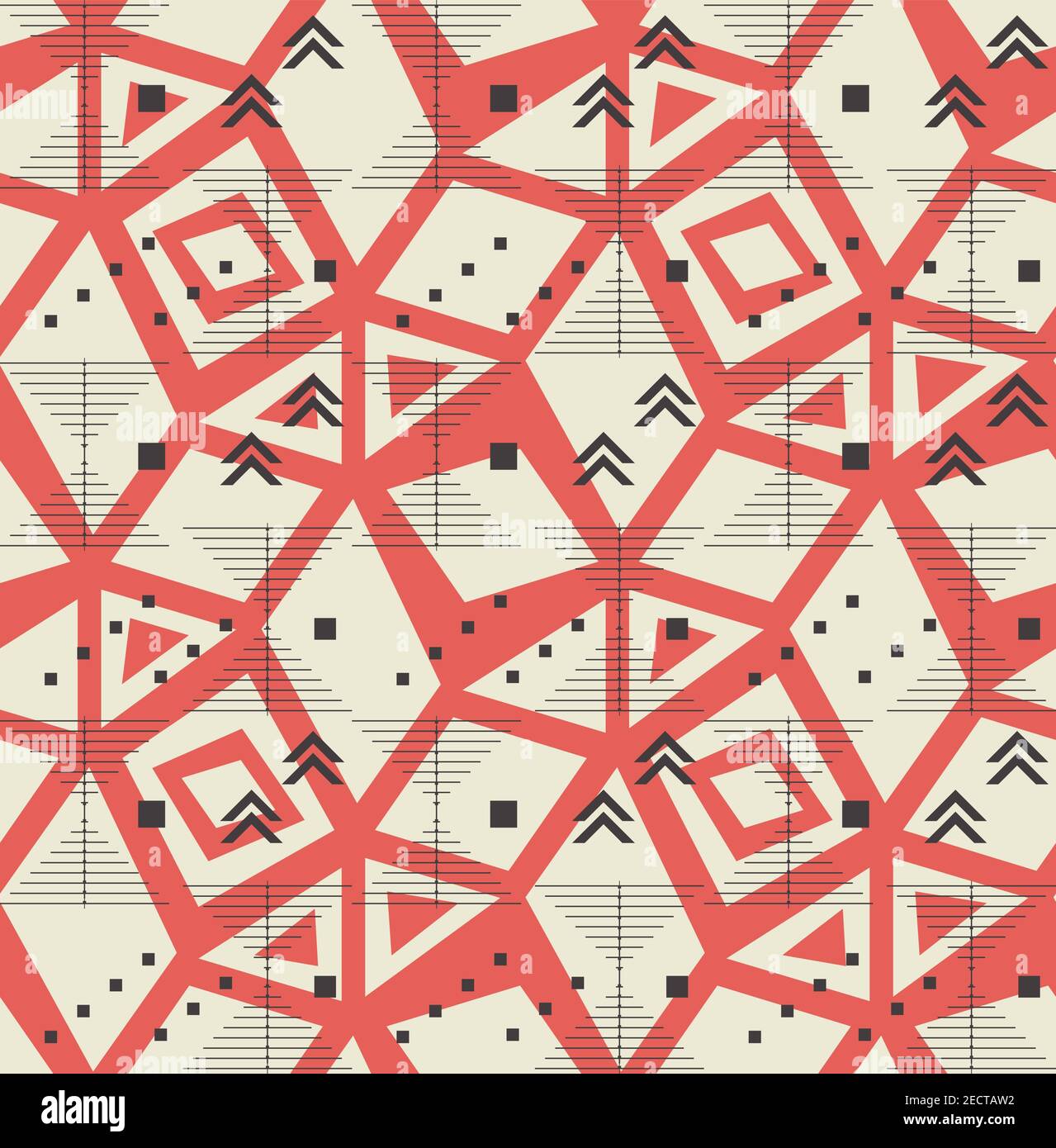 Geometry simple seamless pattern. Triangle, square design elements ...