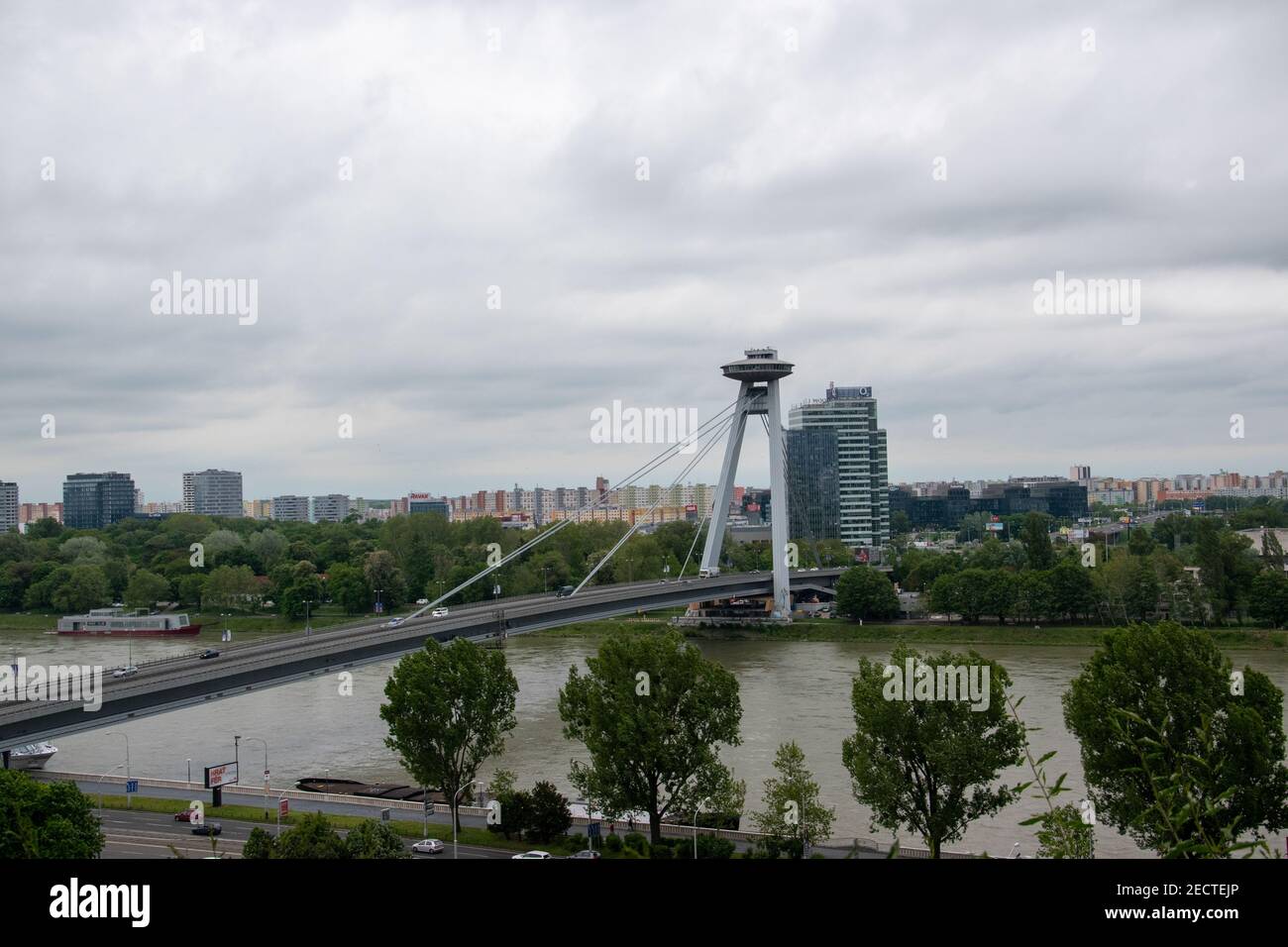 Most SNP ("Bridge of the Slovak National Uprising"), or the UFO Bridge ...
