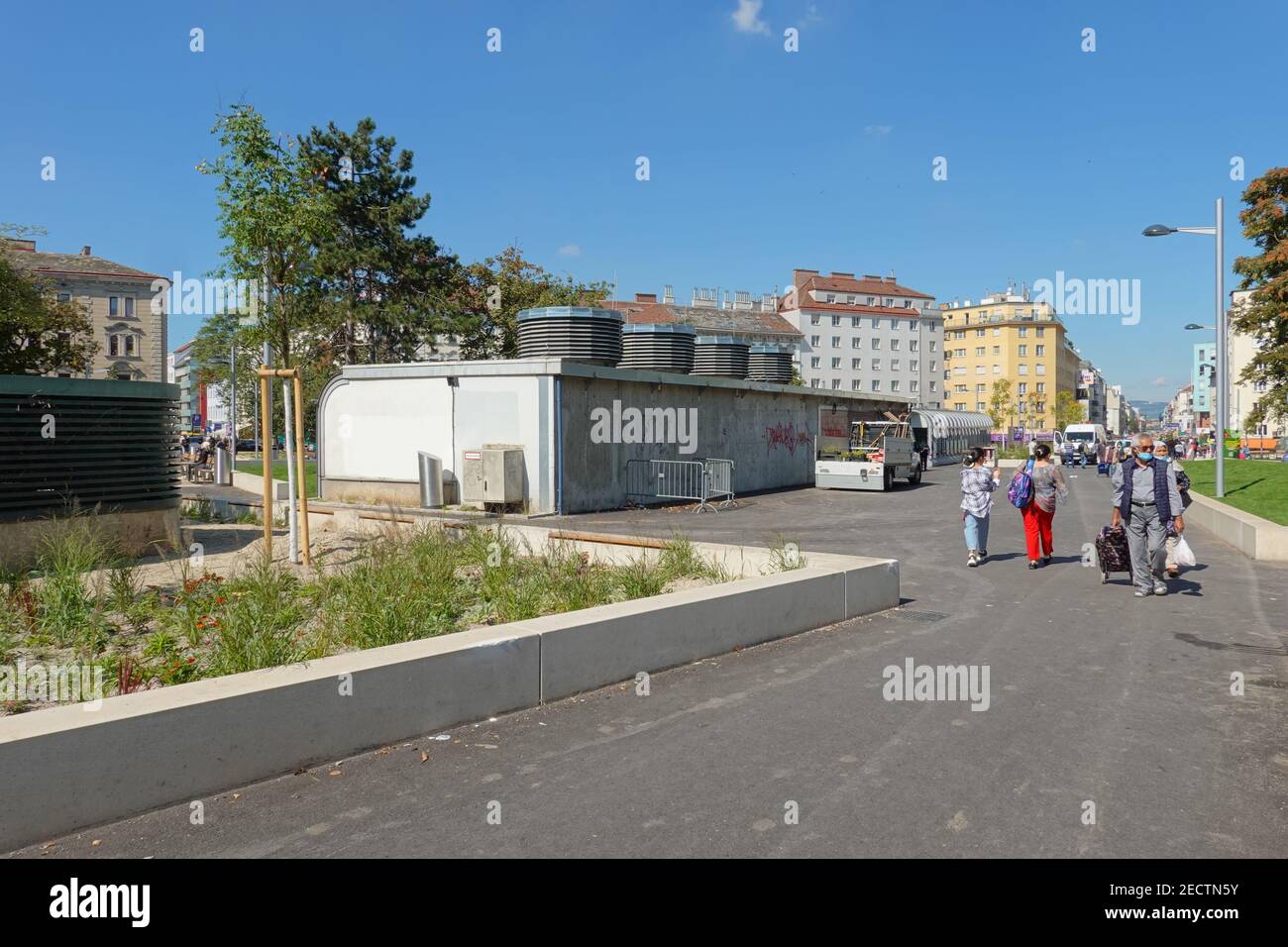 Wien, Reumannplatz, Neugestaltung 2020 Stock Photo - Alamy