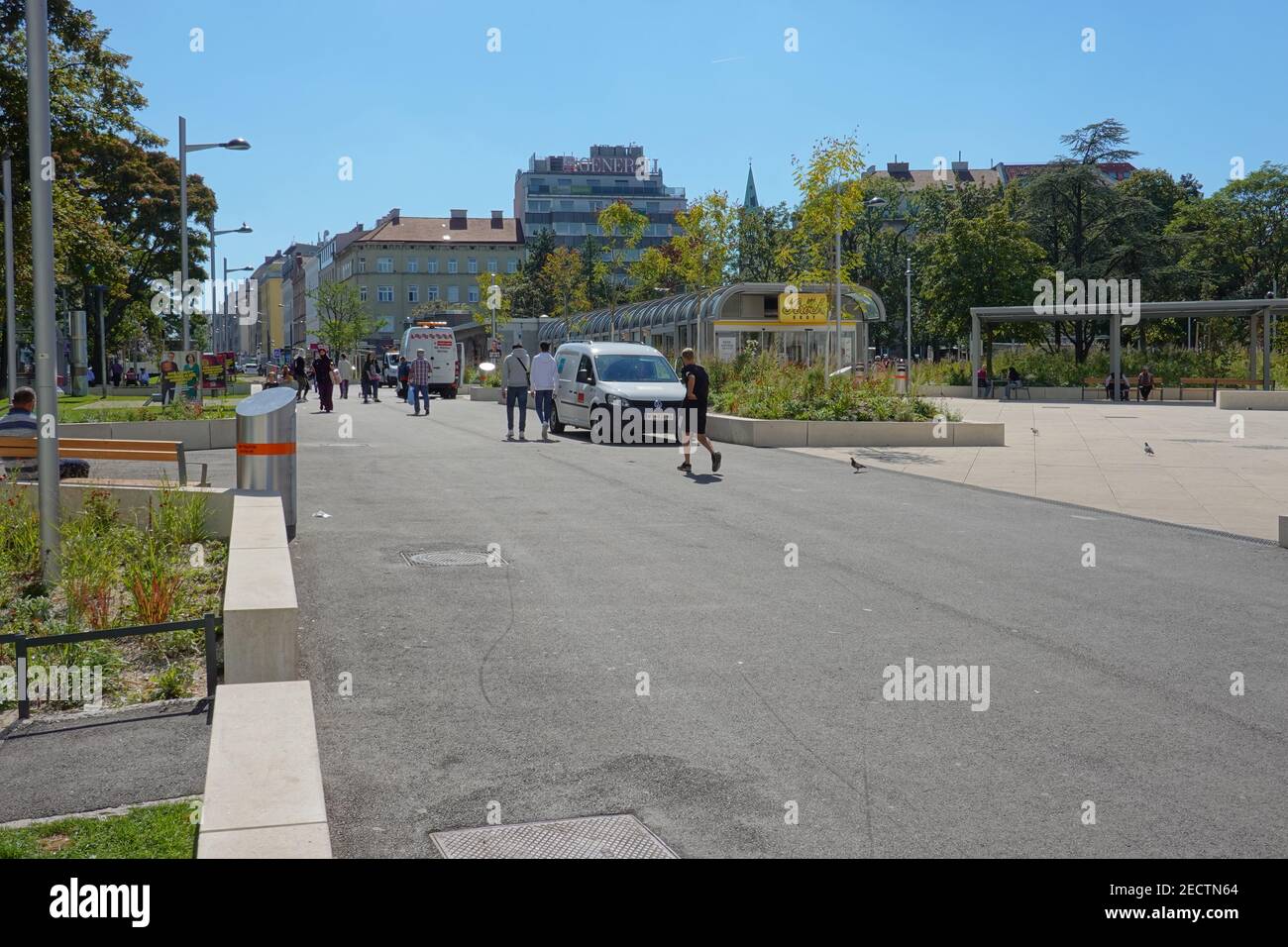 Wien, Reumannplatz, Neugestaltung 2020 Stock Photo - Alamy