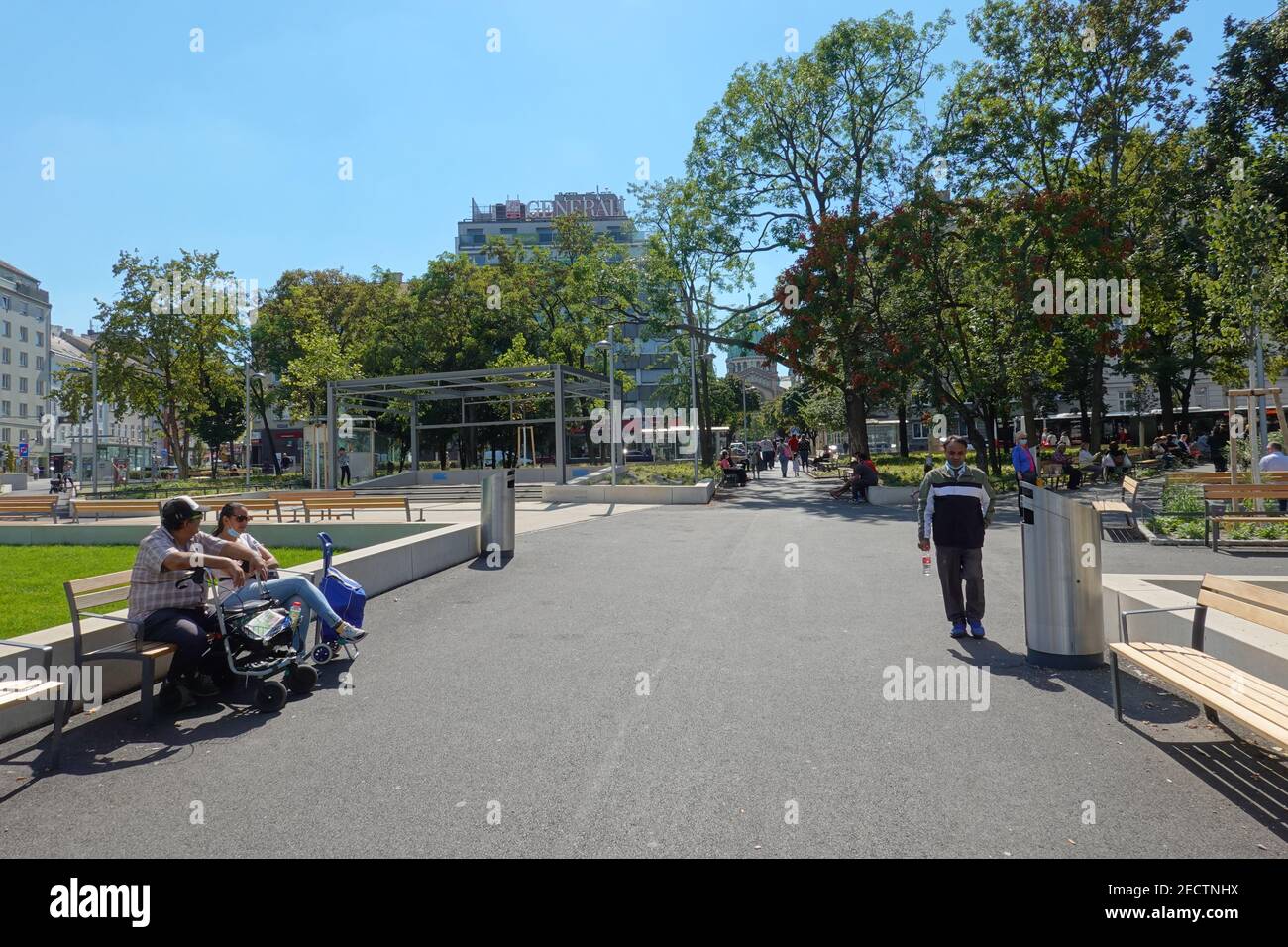 Wien, Reumannplatz, Neugestaltung 2020 Stock Photo - Alamy
