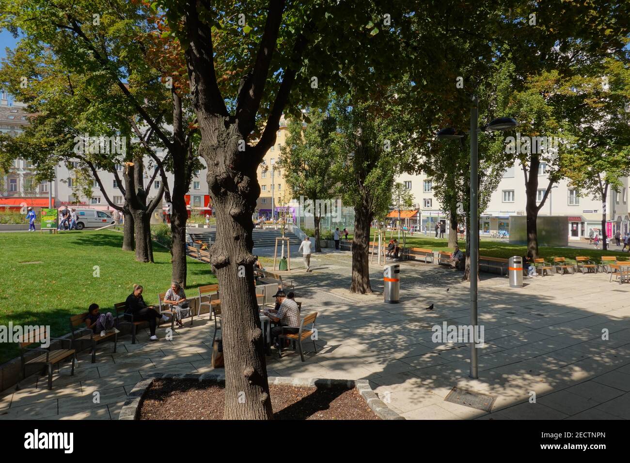 Wien, Reumannplatz, Neugestaltung 2020 Stock Photo - Alamy