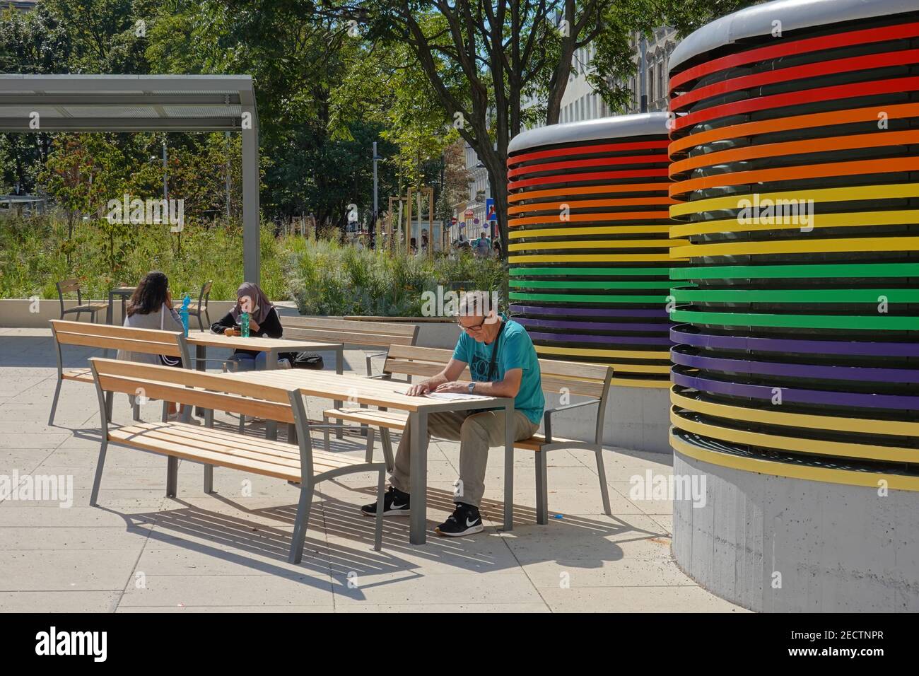 Wien, Reumannplatz, Neugestaltung 2020 Stock Photo - Alamy