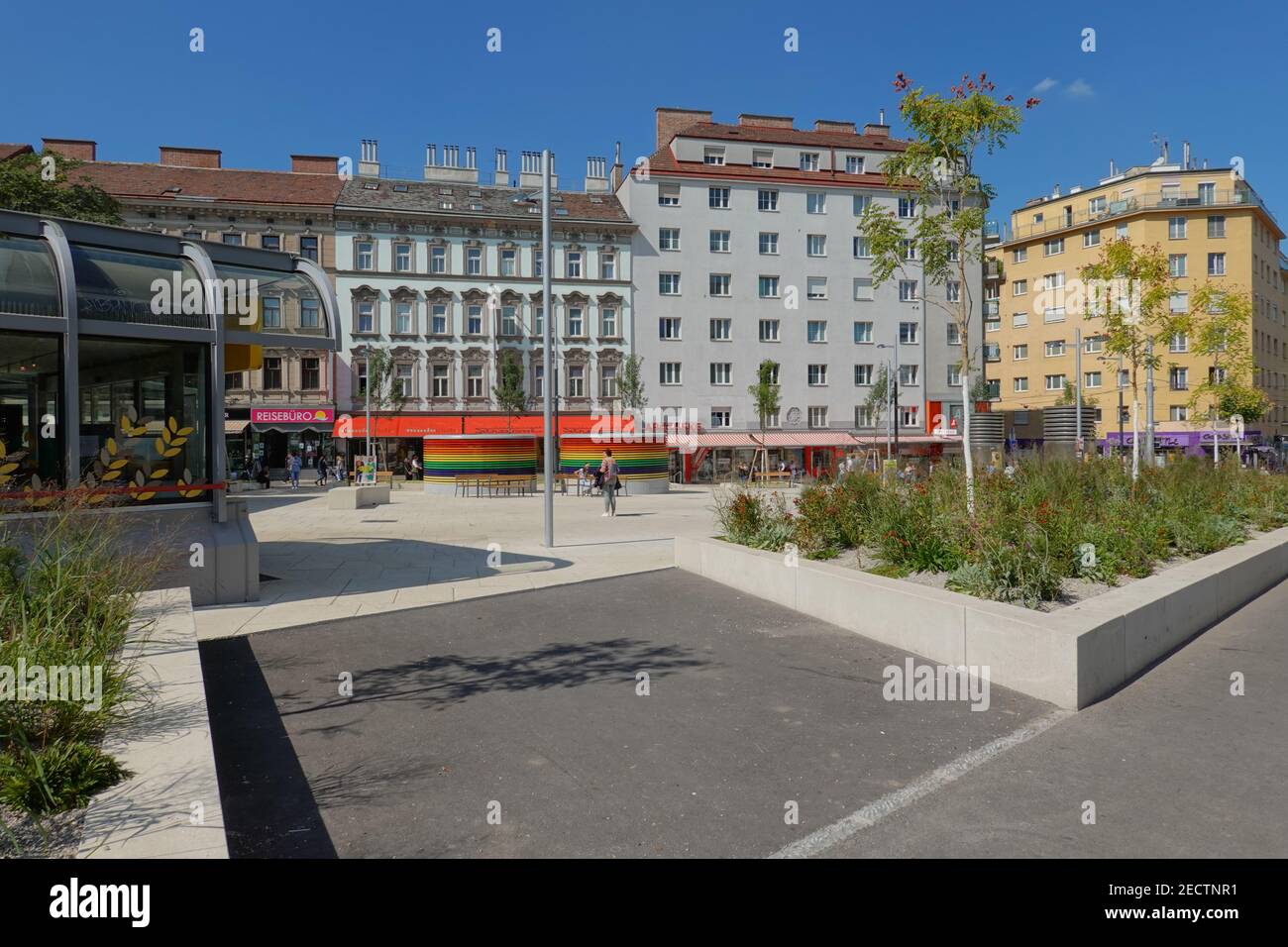 Wien, Reumannplatz, Neugestaltung 2020 Stock Photo - Alamy