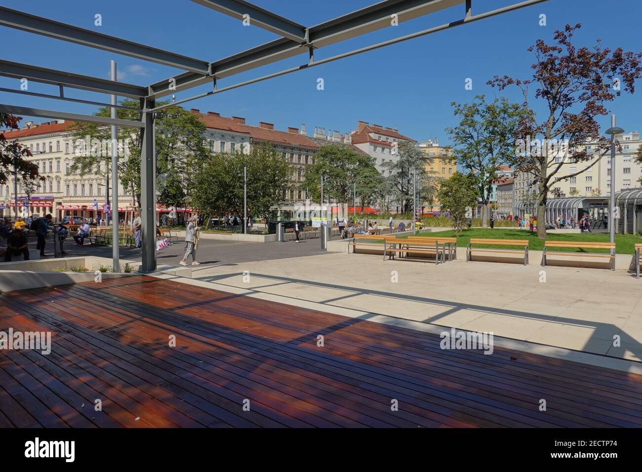 Wien, Reumannplatz, Neugestaltung 2020 Stock Photo - Alamy