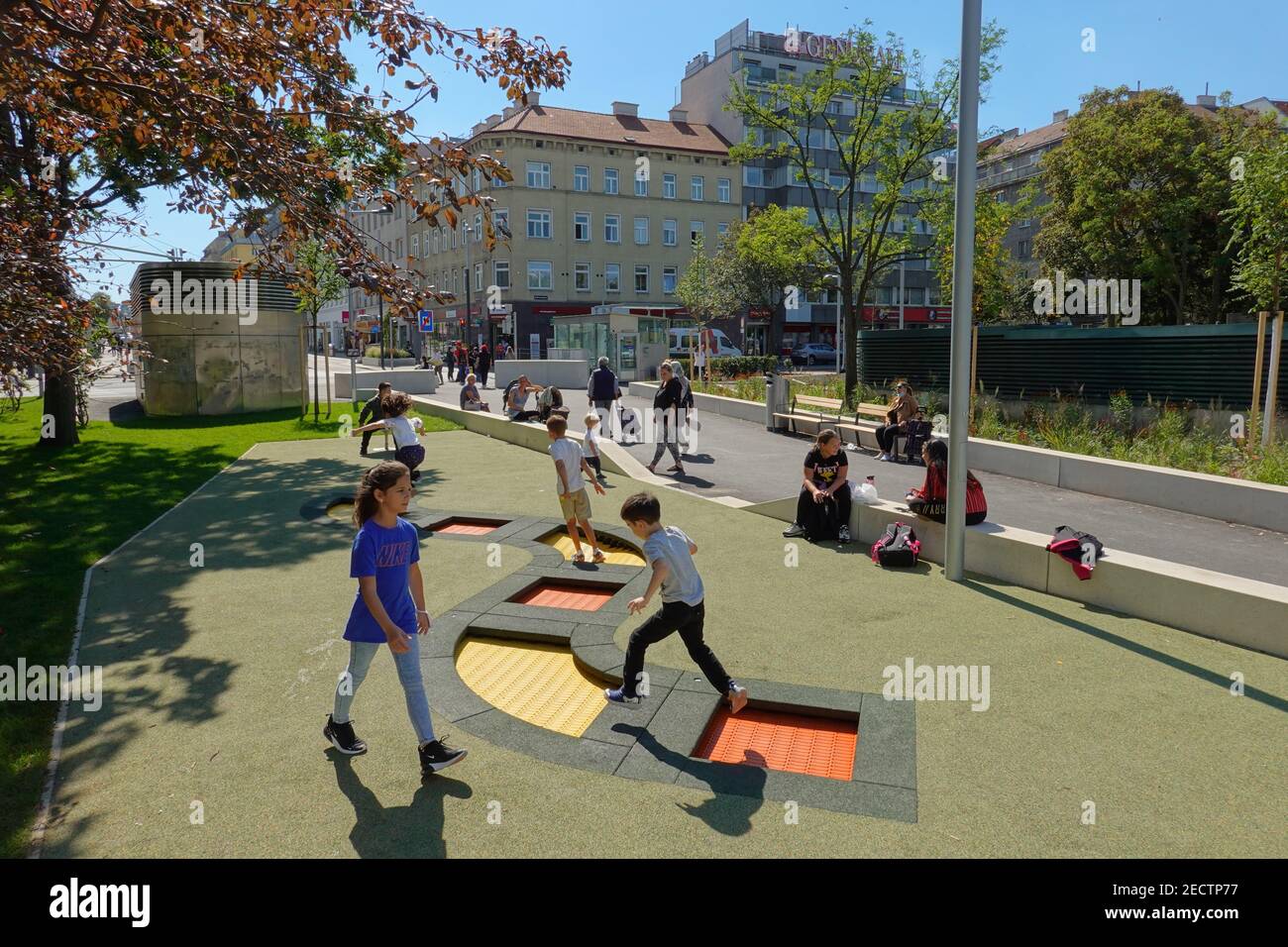 Wien, Reumannplatz, Neugestaltung 2020 Stock Photo - Alamy