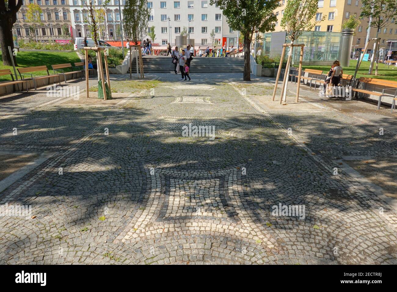 Wien, Reumannplatz, Neugestaltung 2020 Stock Photo - Alamy