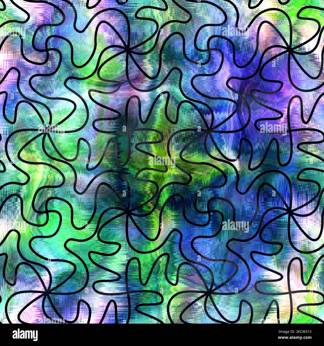 Seamless abstract color blobs with geo overlay Stock Photo - Alamy