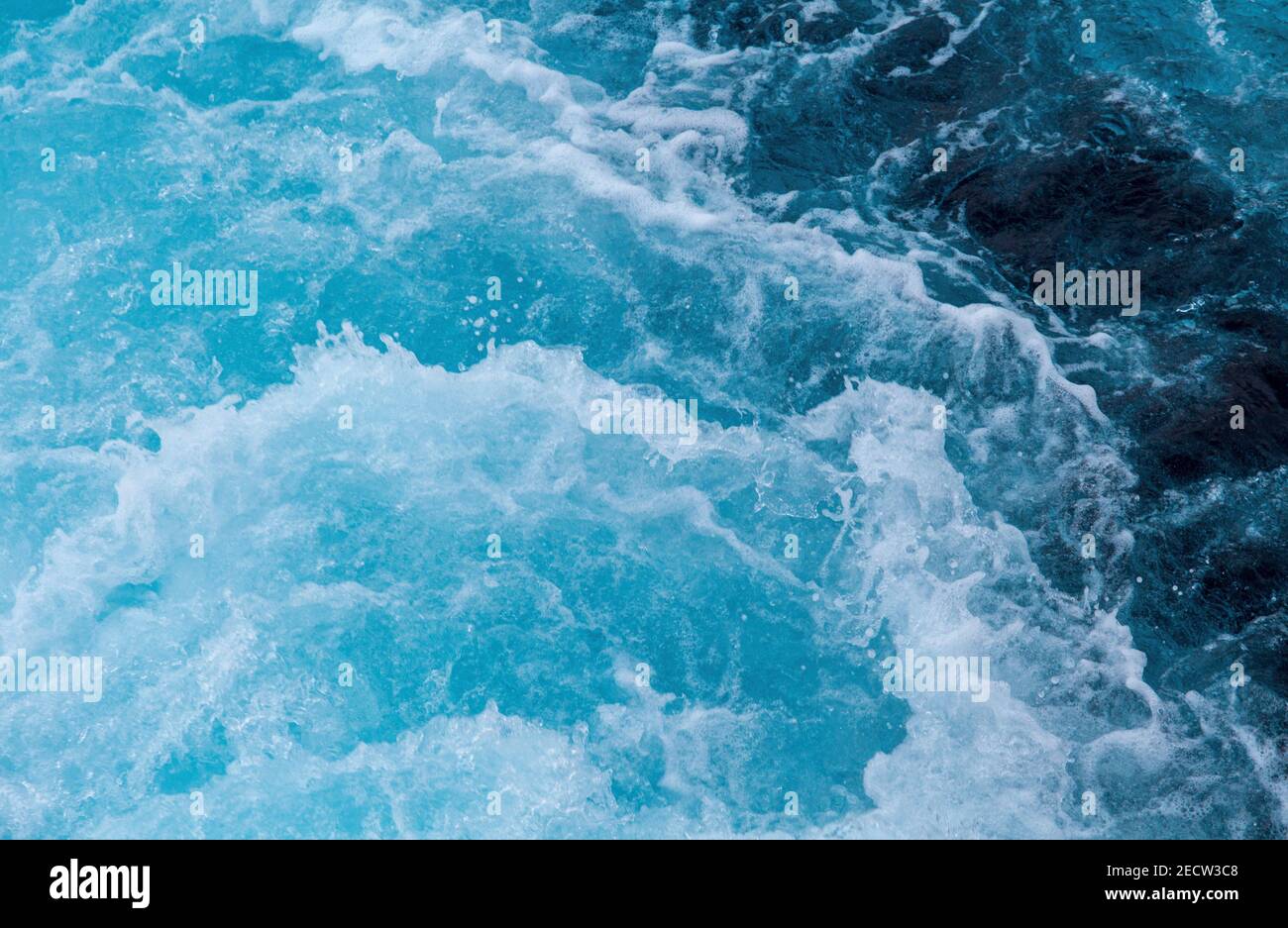 Sea water splash with foamy wave. Water surface texture. Tropical ...