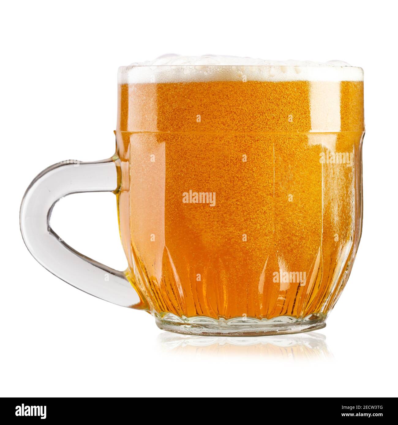 Glass mug with beer isolated on white background. Alcoholic drink. File ...
