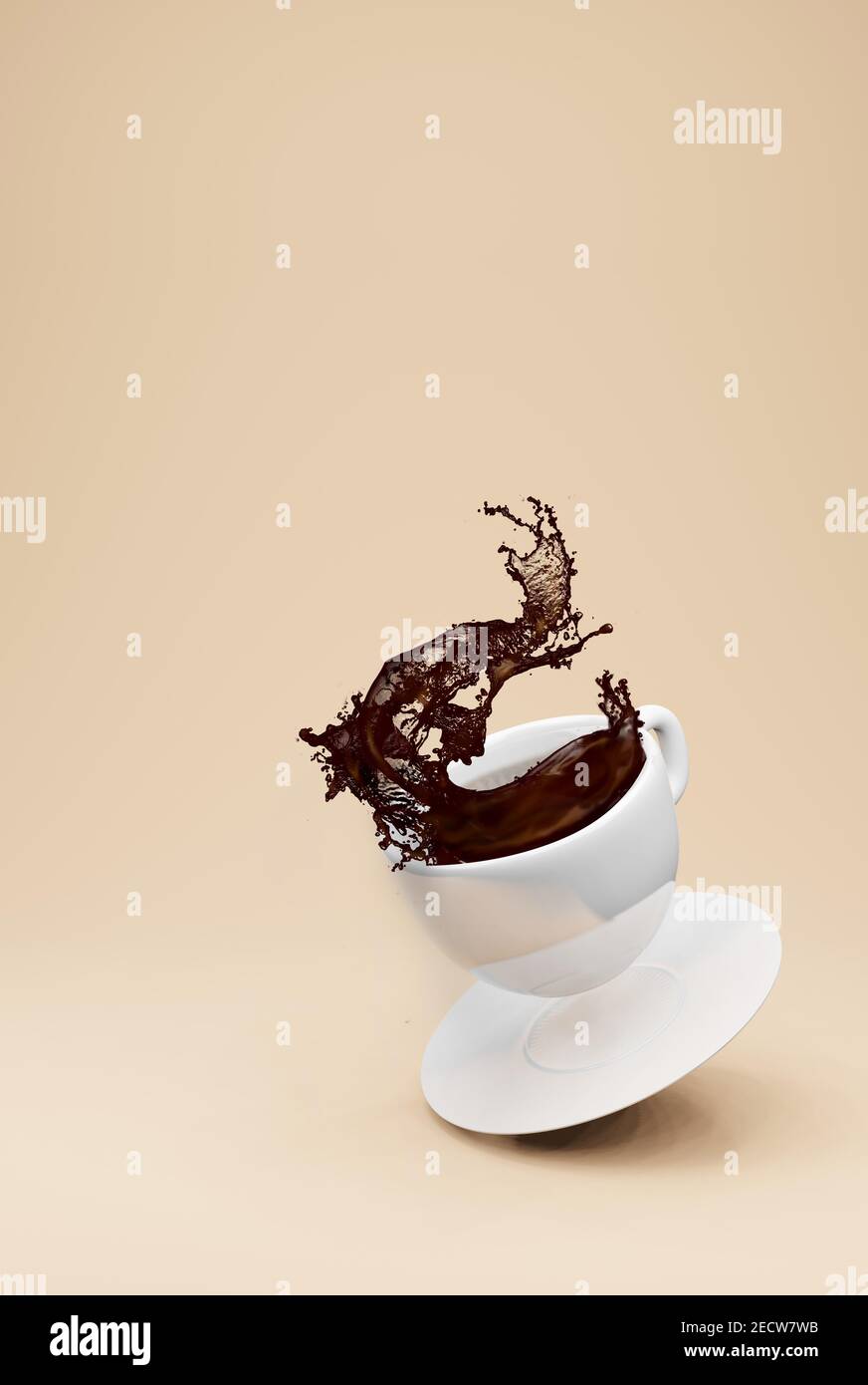 Coffee splash mockup hi-res stock photography and images - Alamy